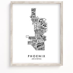 Phoenix Neighborhood Map | Digital Download - Etsy