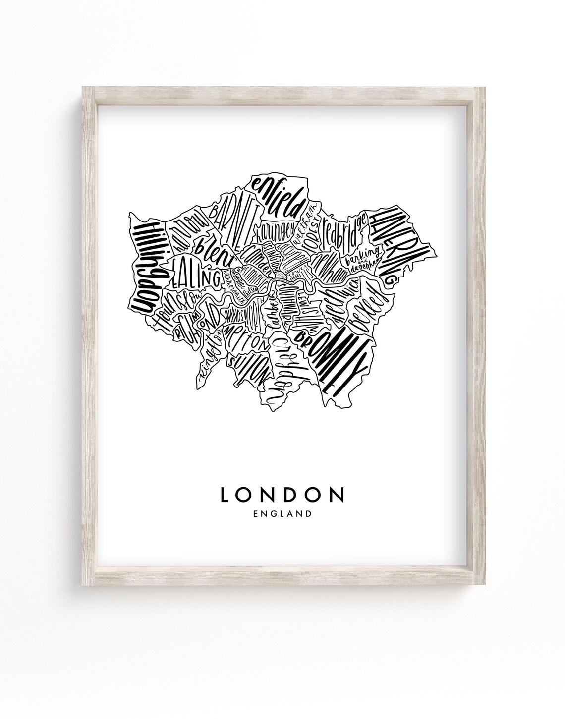 London Neighborhood Map Digital Download - Etsy