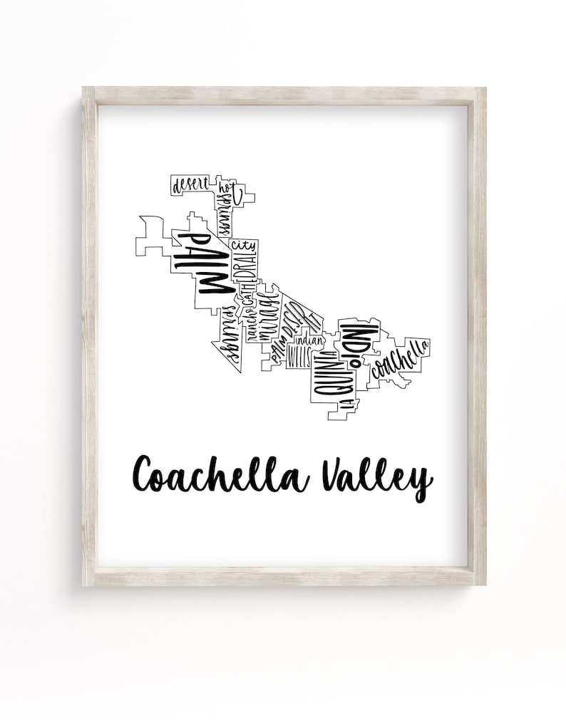 Coachella Valley Neighborhood Map | Digital Download - Etsy