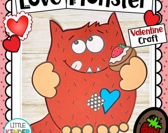 Valentine's Day Love Monster Craft for Kids - Etsy