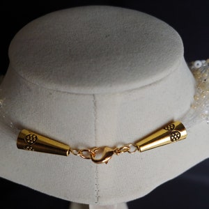 Glass floating Seed Beads BRIDAL Air Necklace and 3-strand Necklace/9 ...