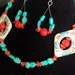 Coral, Turquoise, and Porcelain With Chinese Symbols for safe Travels ...