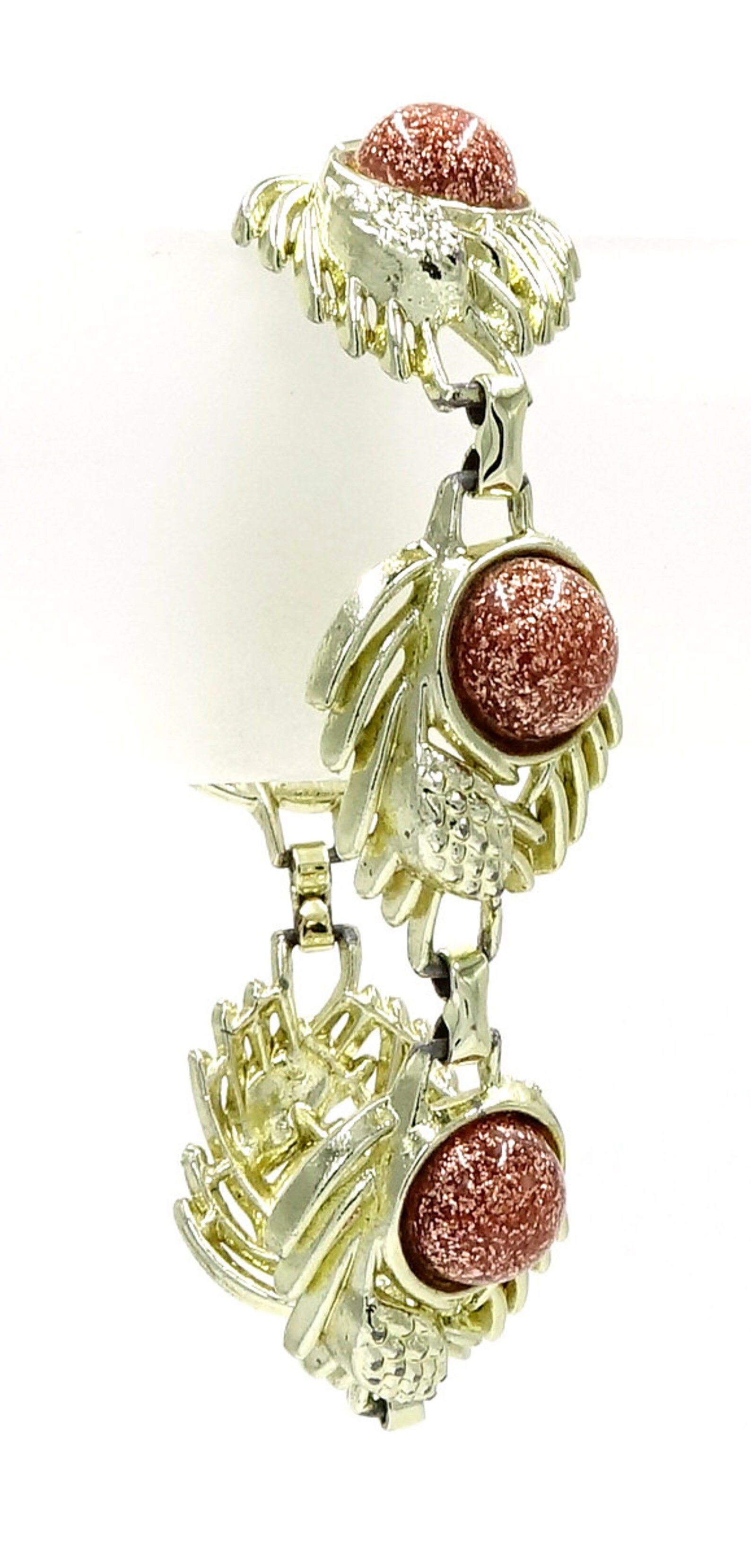 Vintage Faux Goldstone Lucite Bracelet - Etsy