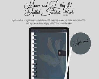 Digital Sticker Book Goodnotes Notebook Blank 5 Tabs 6 Sub | Etsy