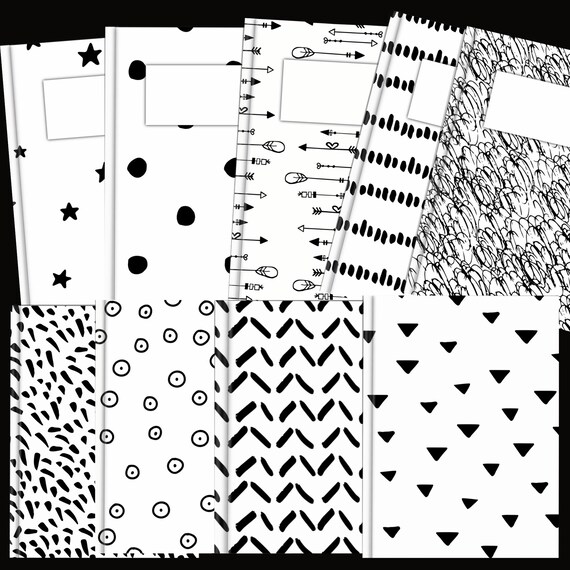 Goodnotes Notebook Covers 20 Notebook Covers Black and White - Etsy