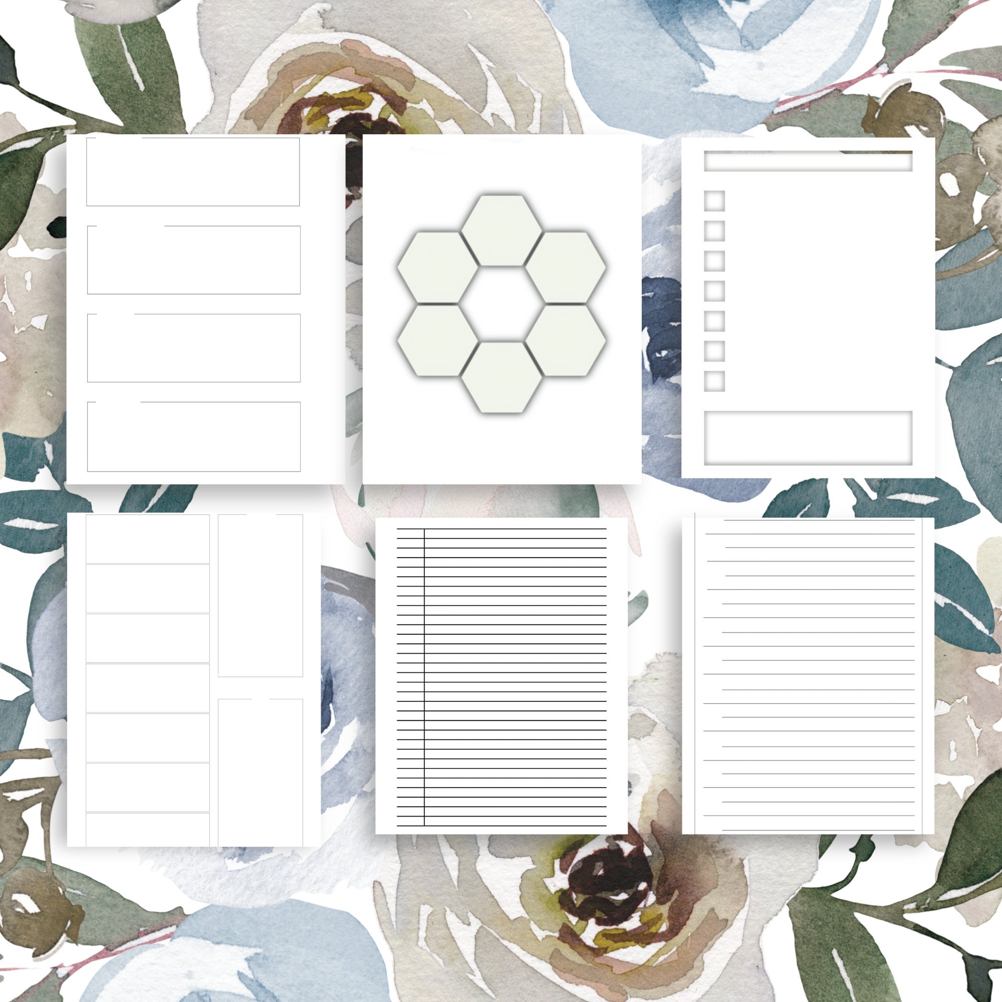 Digital Goodnotes Template; 18 Pre Cropped Layouts; Pngs and 3 ...