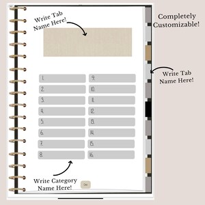 Goodnotes Sticker Book; Digital Blank Book to Customize; 10 Tabs; 16 ...