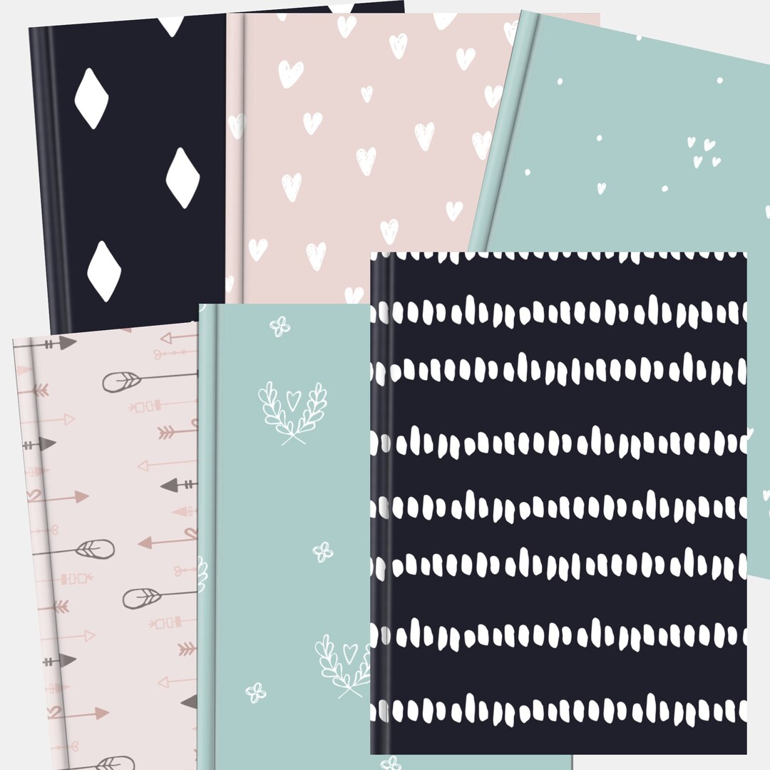 Goodnotes Notebook Covers; 12 Notebook Covers; Pink and Mint Digital ...