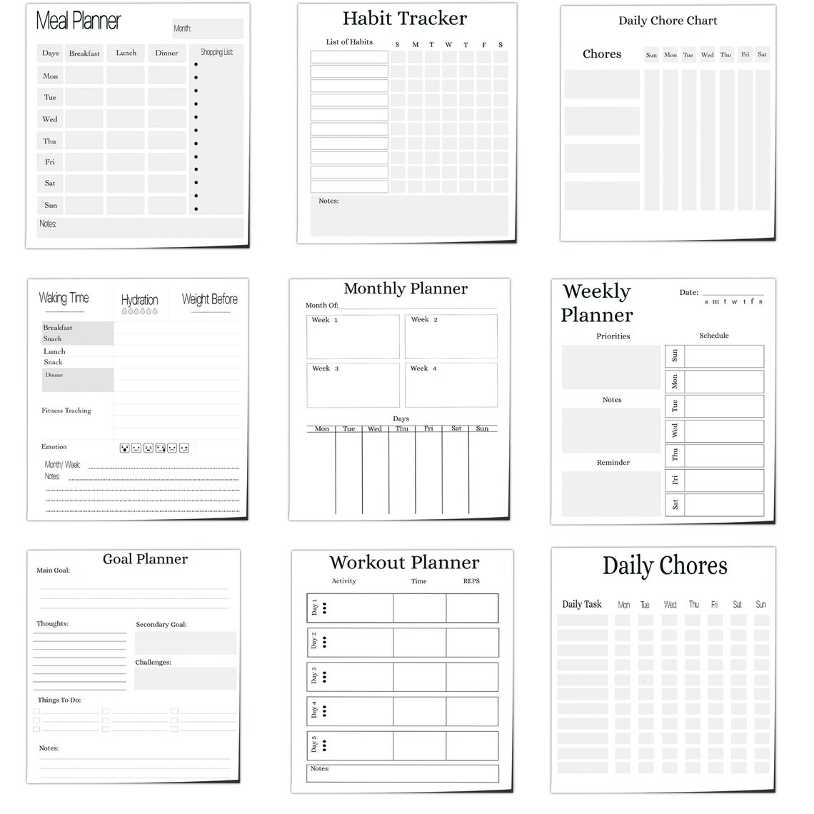 Digital Stickers Goodnotes Sticker Habit Sticker Workout - Etsy