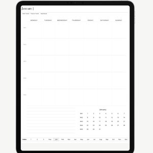 Goodnotes Digital Planner; Minimalist Modern Planner; Undated Portrait ...