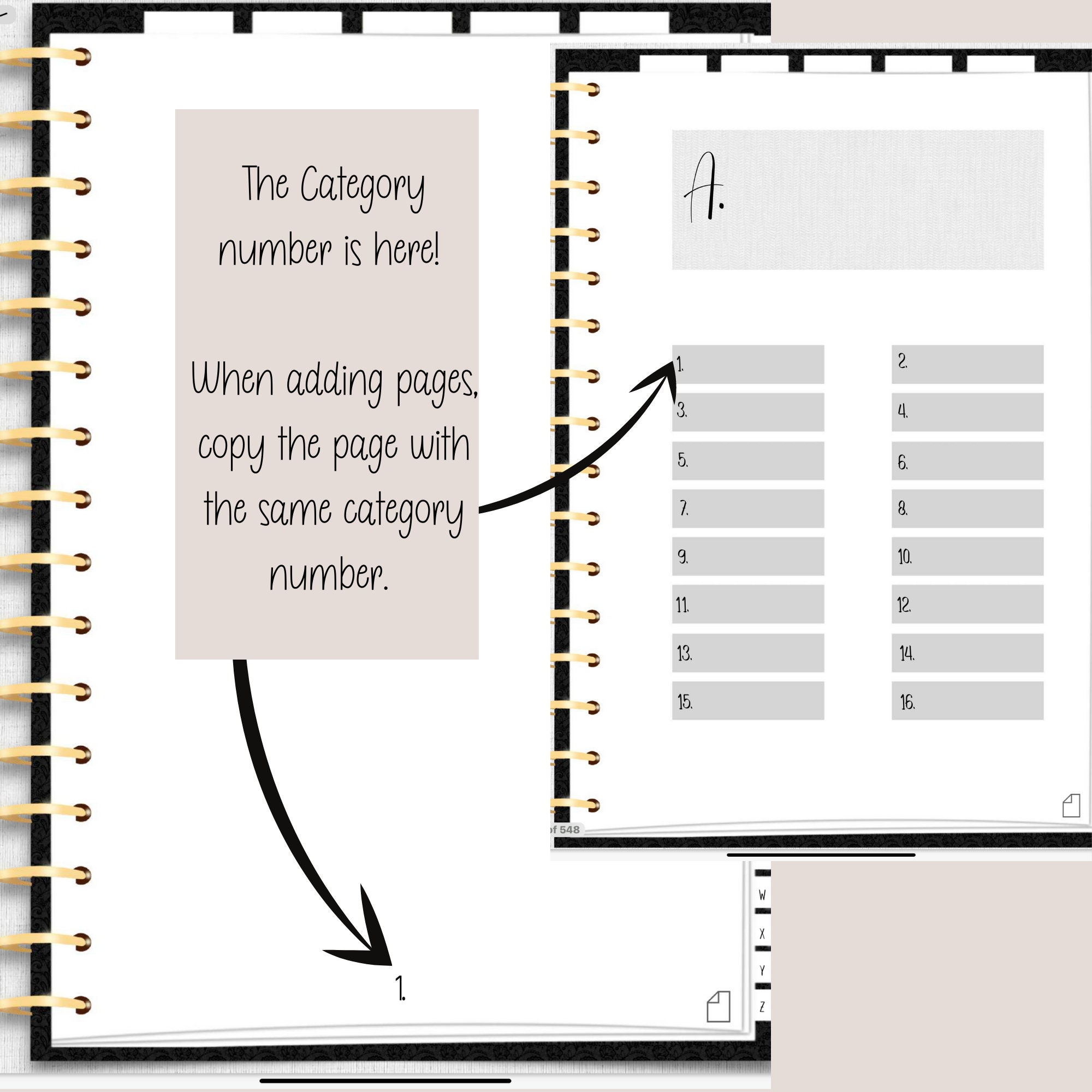 Goodnotes Notebook Digital Blank Book to Customize 24 Alpha | Etsy