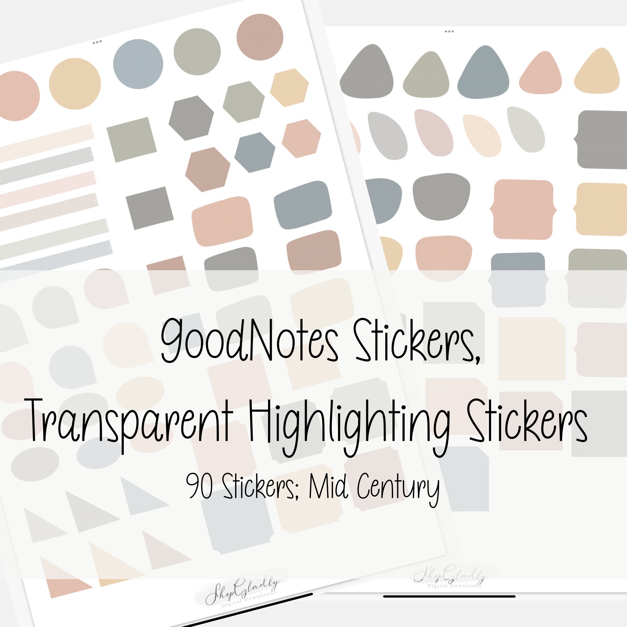 Goodnotes Stickers Digital Planner Stickers Transparent - Etsy
