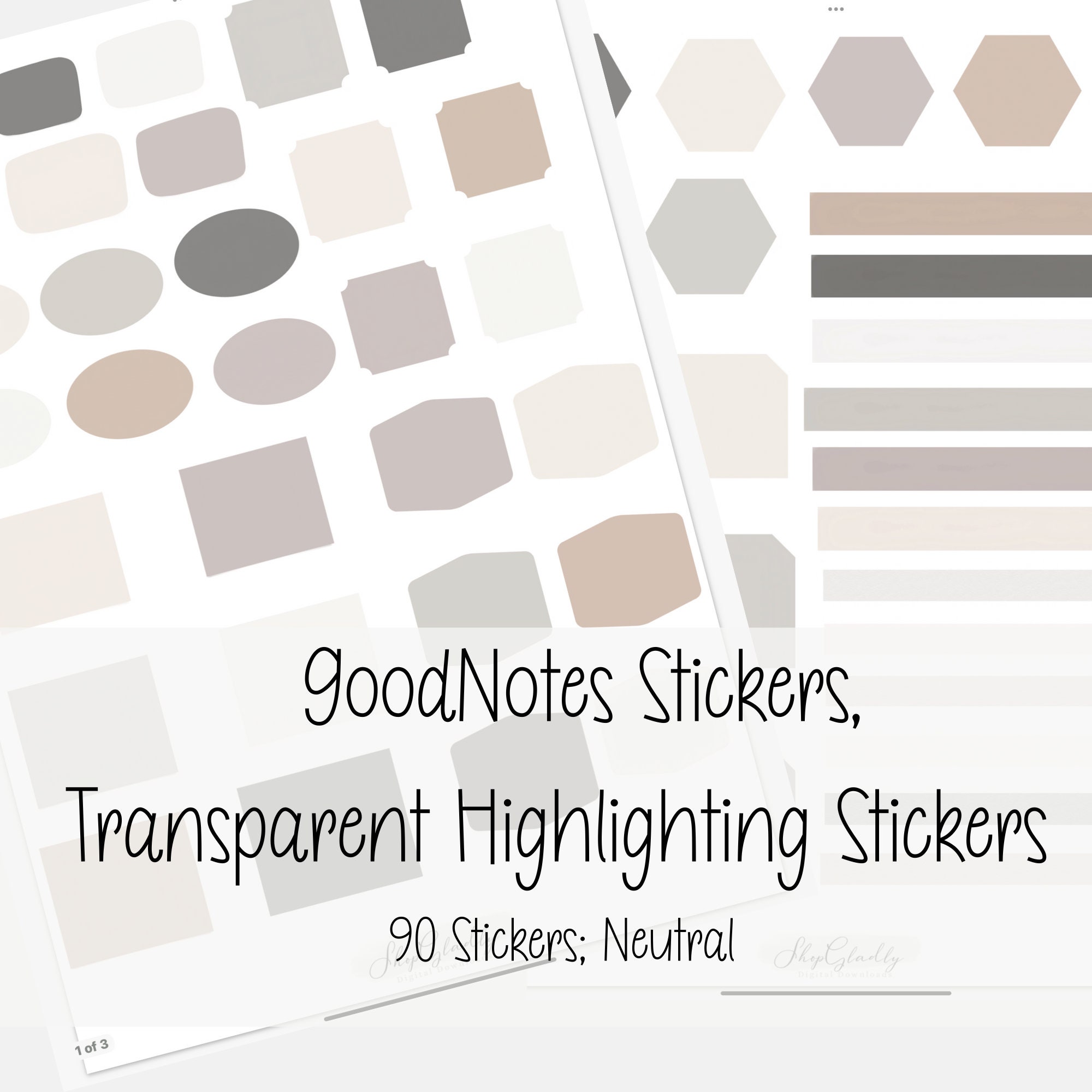 Goodnotes Stickers Digital Planner Stickers Transparent - Etsy