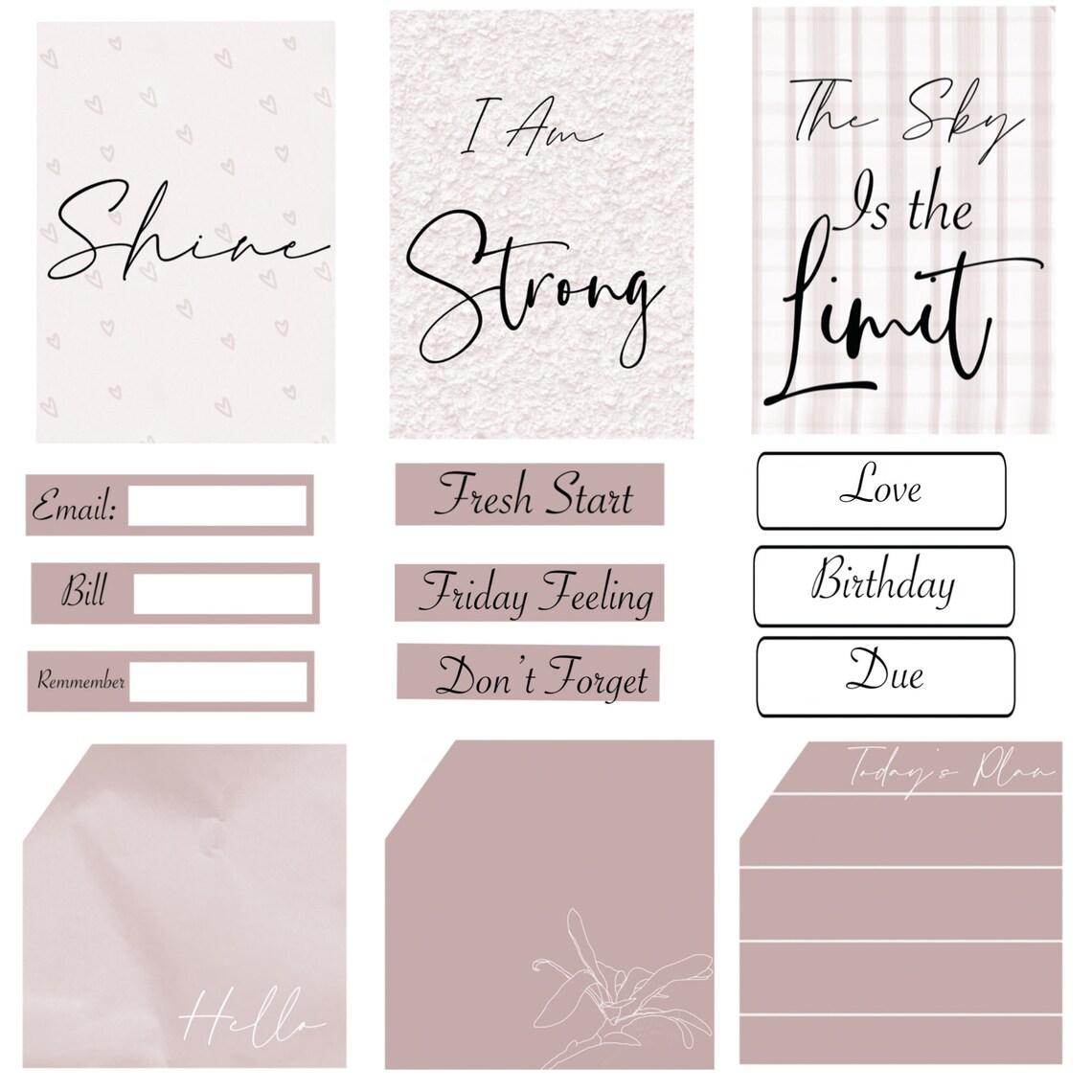 Digital Stickers Goodnotes Stickers 253 Individual Pngs - Etsy