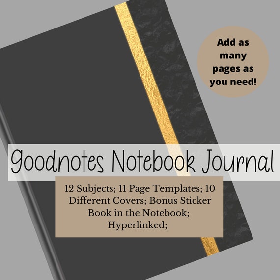 Goodnotes Notebook Digital Journal 12 Subject 11 Templates | Etsy