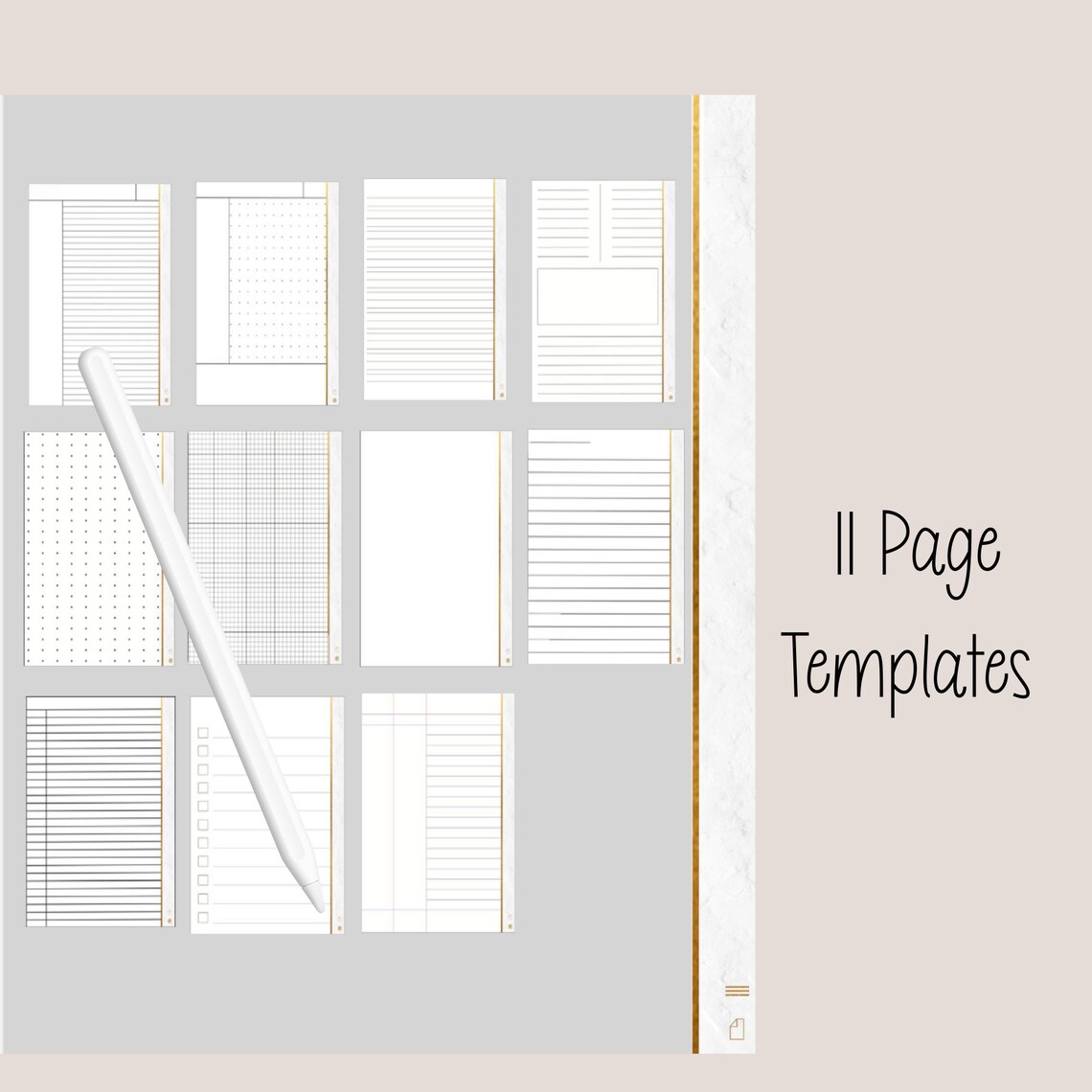 Goodnotes Notebook Digital Journal 12 Subject 11 Templates - Etsy