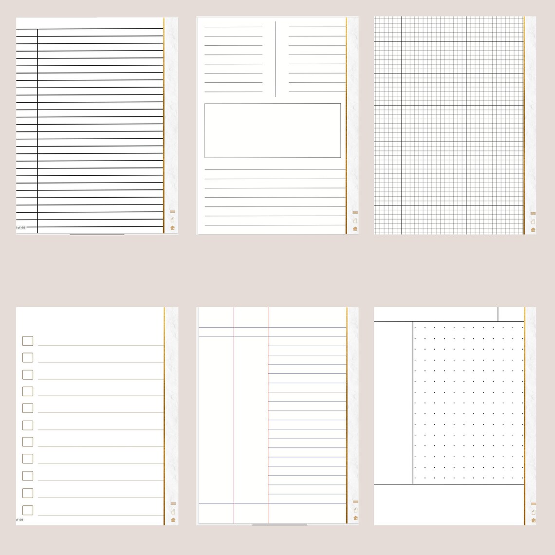 Goodnotes Notebook Digital Journal 12 Subject 11 Templates - Etsy