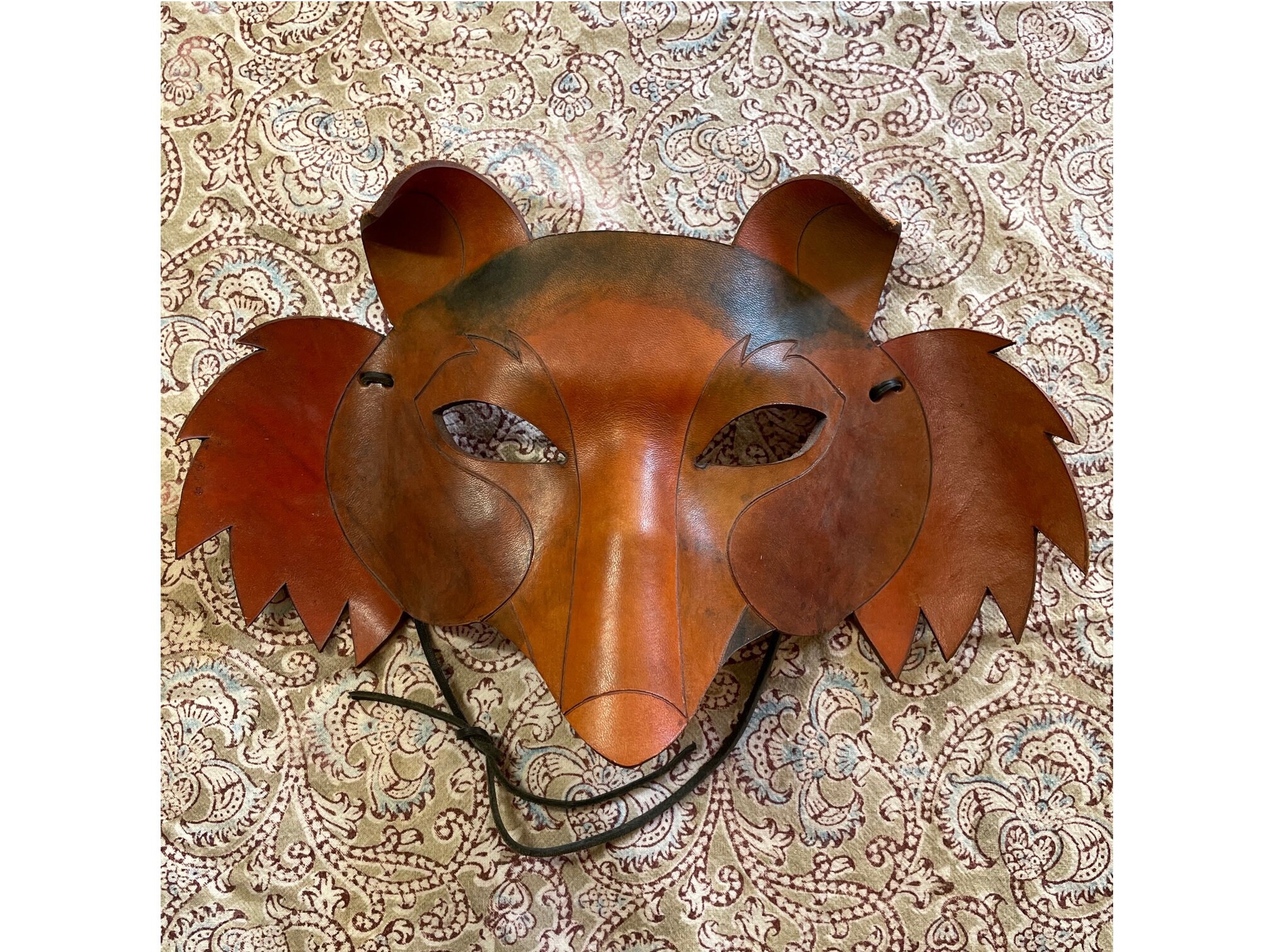 Handcrafted Leather Fox Mask - Etsy