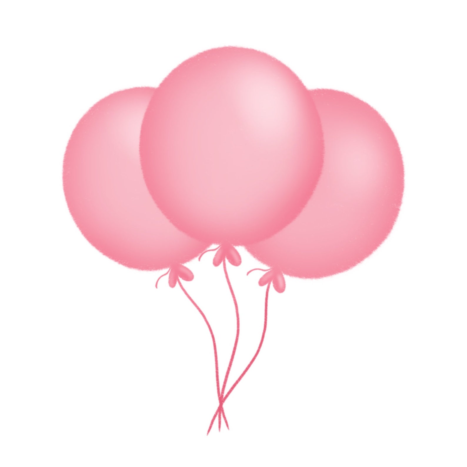 Pink Balloon Clip Art, Baby, Birthday, Download Digital, Girl ...