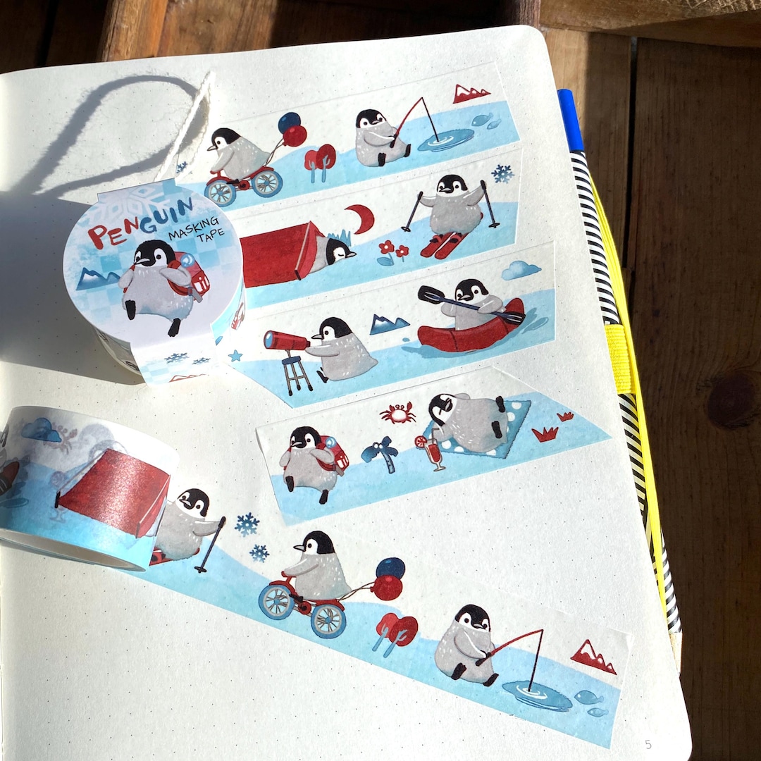 Penguin 28mm/7m Washi Tape / Masking Tape - Etsy