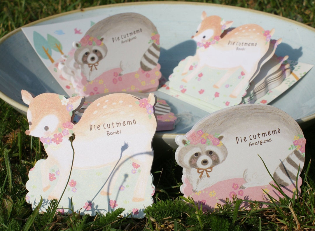 Bambi / Raccoon Notepad / Memo Pad Raccoon / Bambi Amifa - Etsy