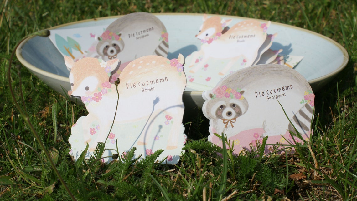 Bambi / Raccoon Notepad / Memo Pad Raccoon / Bambi Amifa - Etsy
