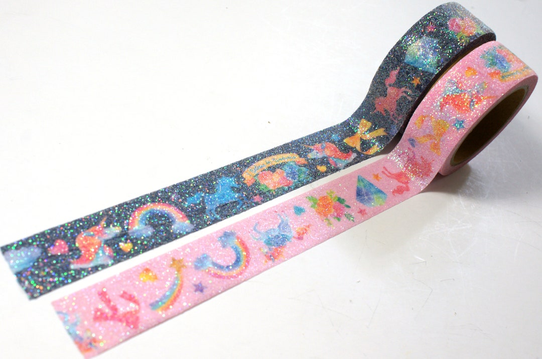 Unicorn With Glitter Varnish/ Masking Tape Washi Tape - Etsy