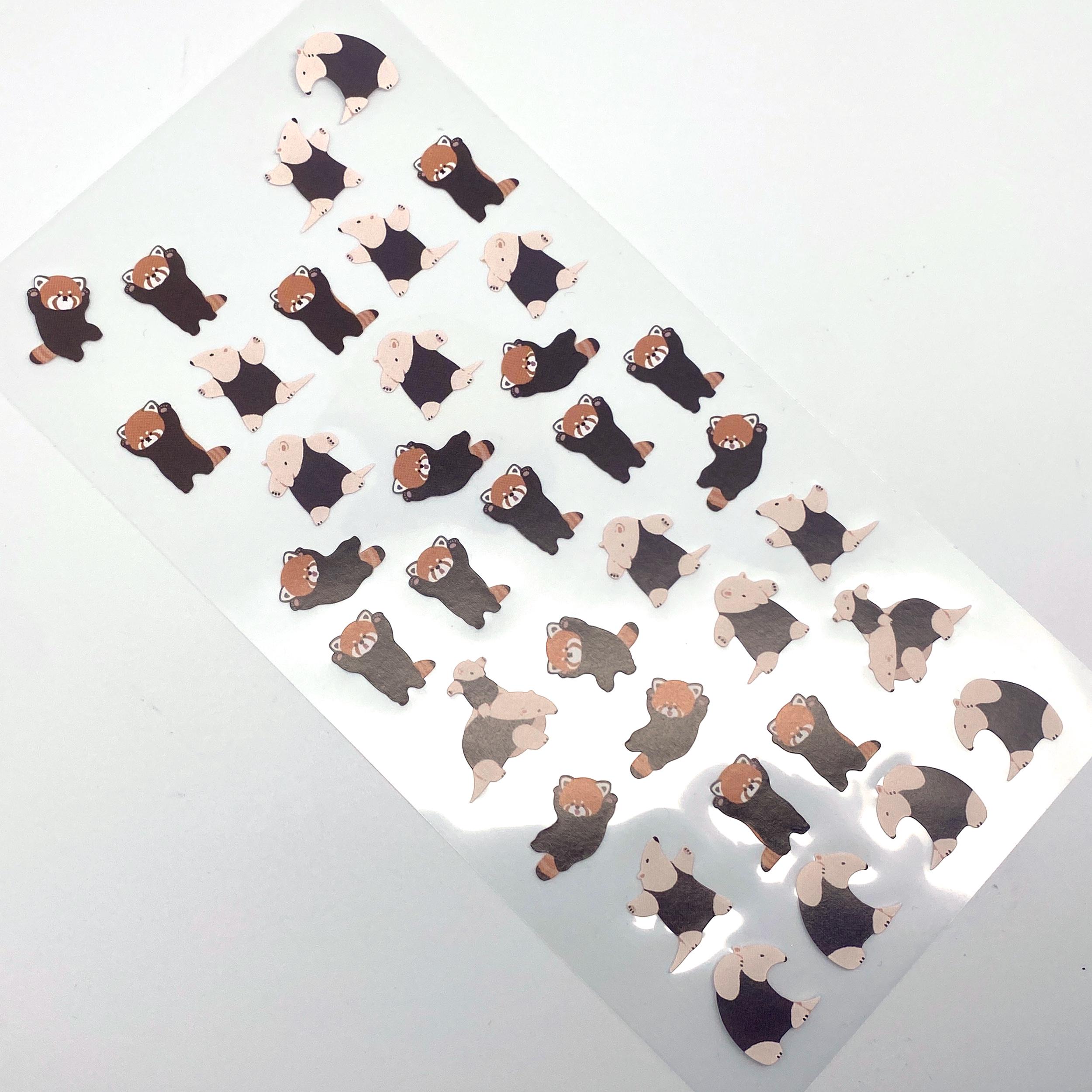 Red Pandas / Anteaters- Stickers, Labels, Decals - Etsy