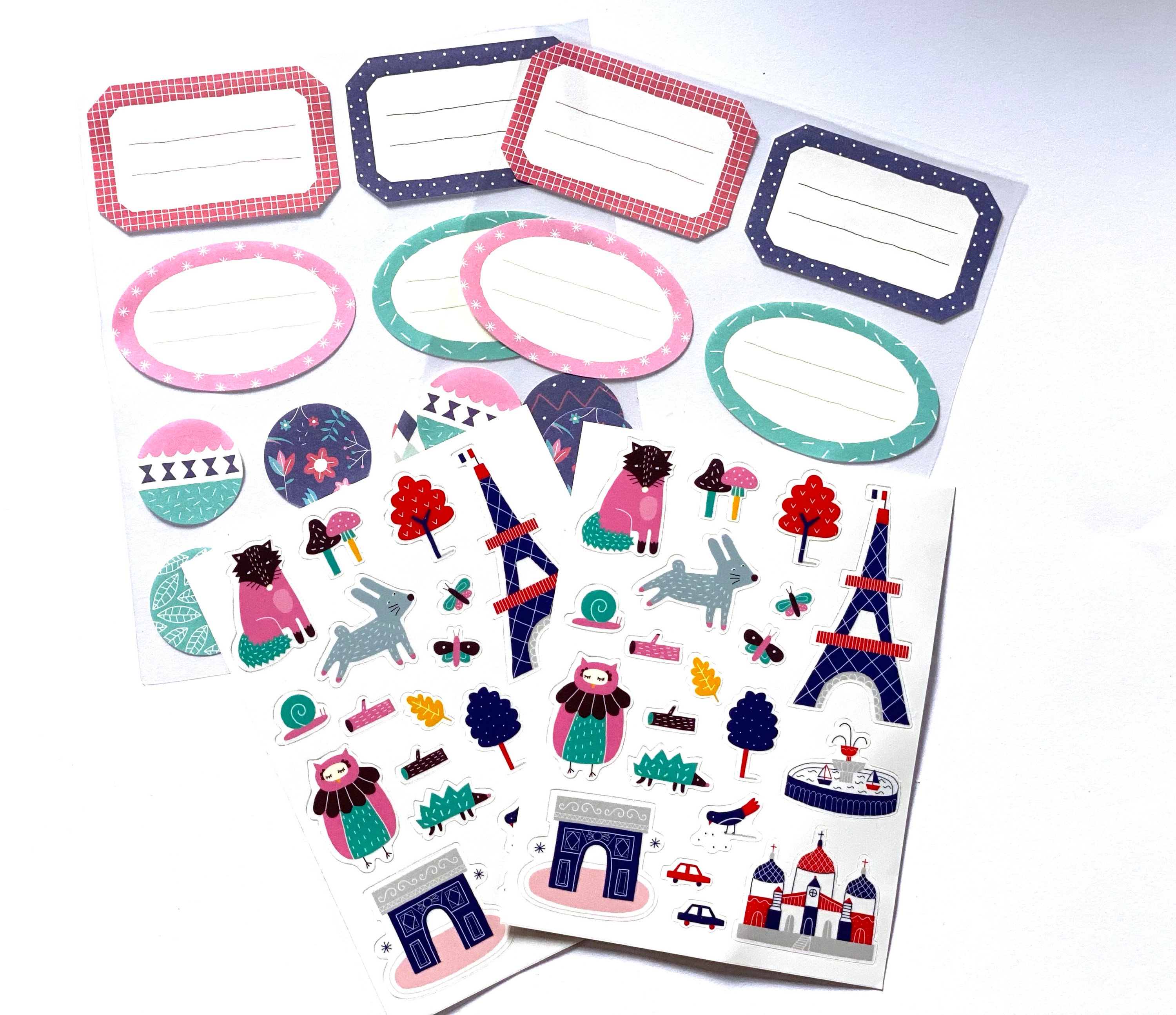 Sticker- Etiketten Set Paris - Sticker, Aufkleber, Etiketten - Etsy.de