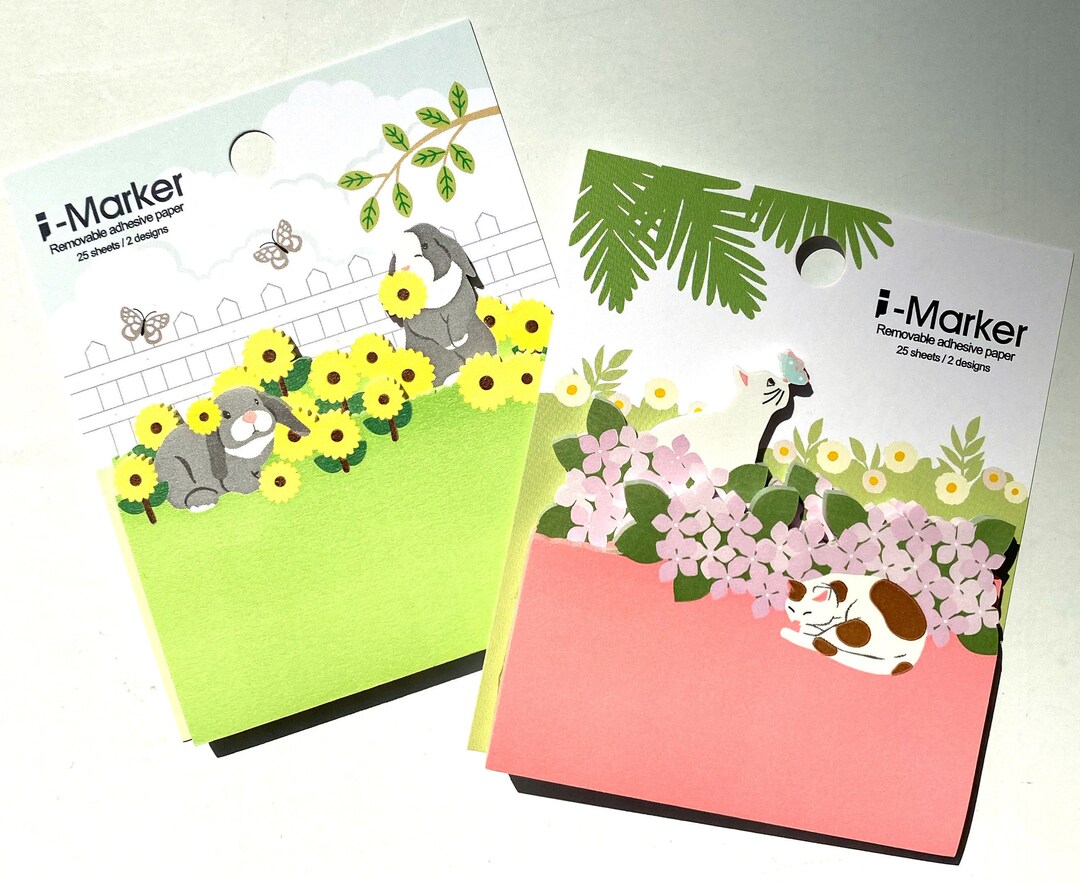 Cat / Bunny easter, Sticky Note / Sticky Notes With Laser Cut - Etsy