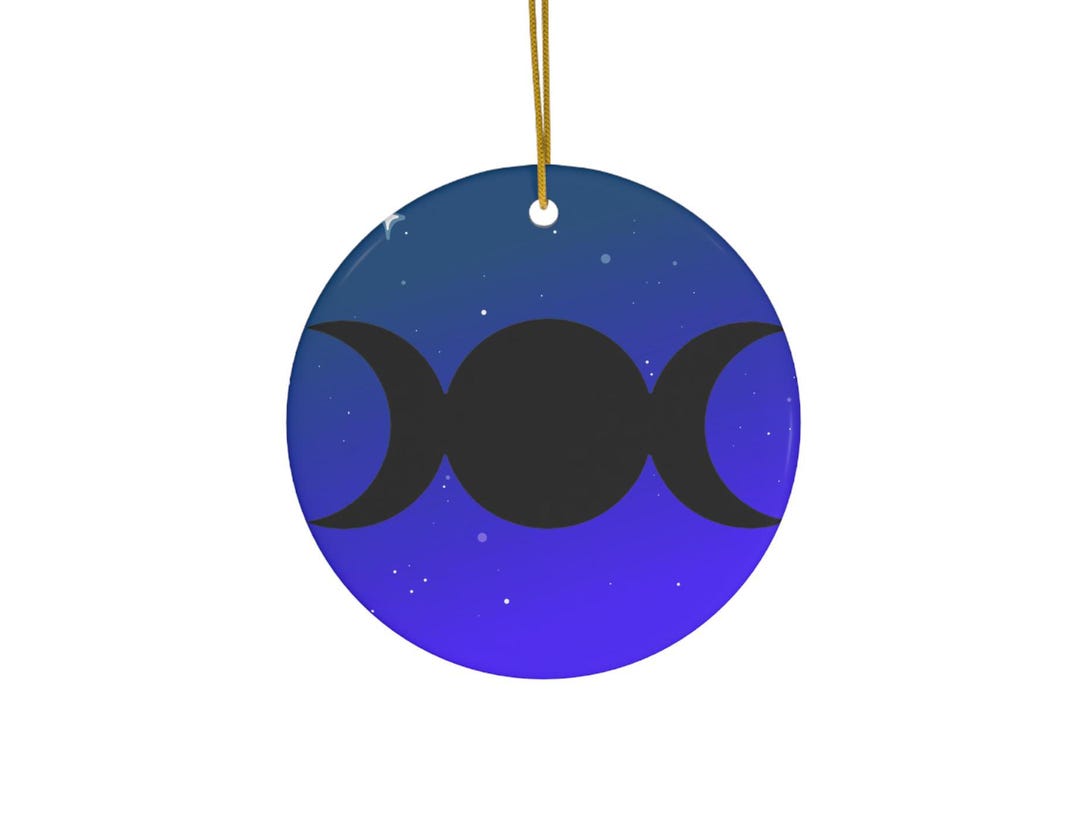 Two Sided Warm and Cool Triple Moon Maiden Mother Crone Goddess Symbol ...