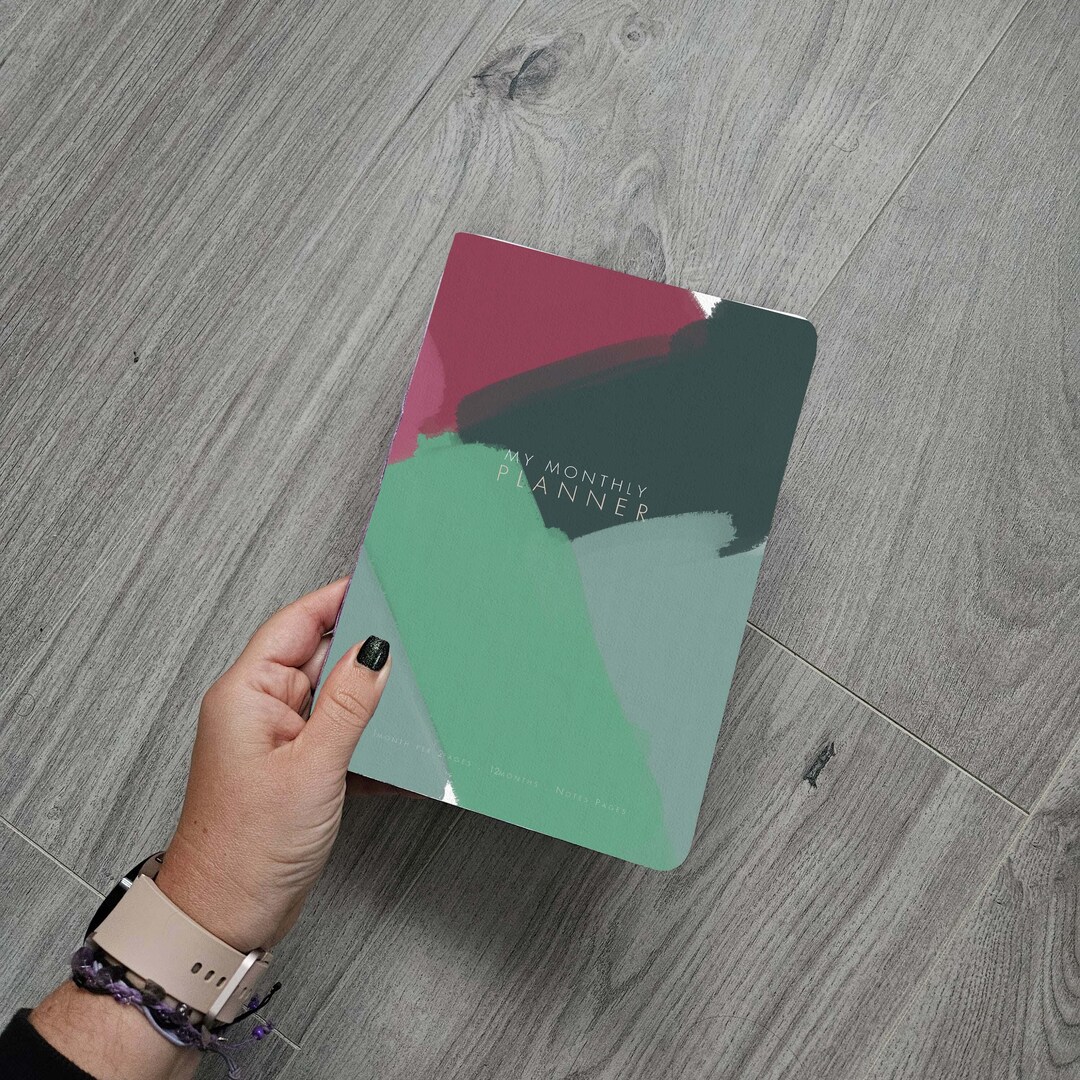 2025 Monthly Planner, Ruby Red & Emerald Green Design, 2025 Monthly ...