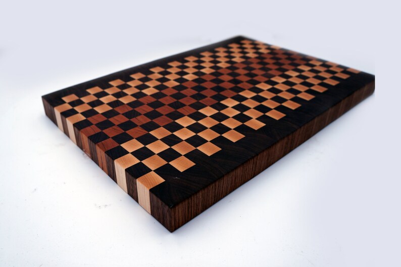 Handcrafted End Grain Cutting Board, Checkered Pattern, Butcher Block ...