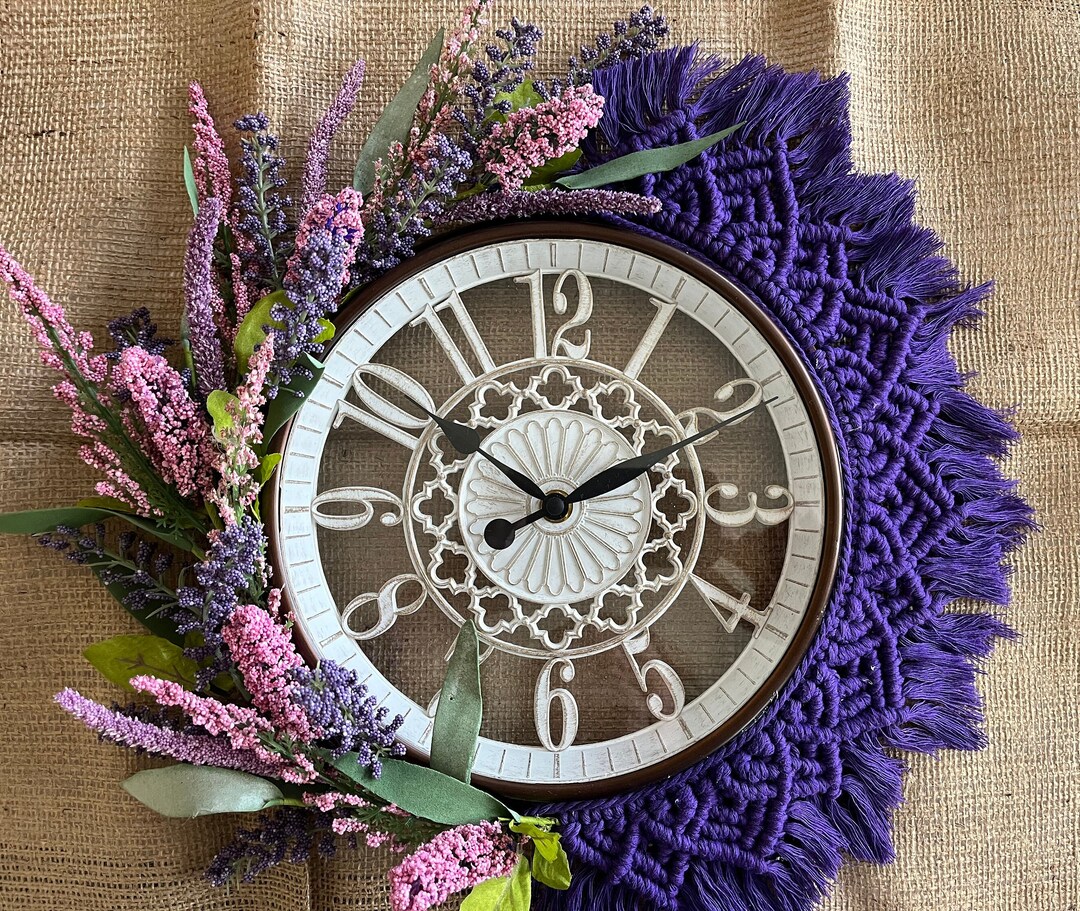 Decorative Crafty Clock, Garden Wall Clock, Garden Crafty Clock, Big ...
