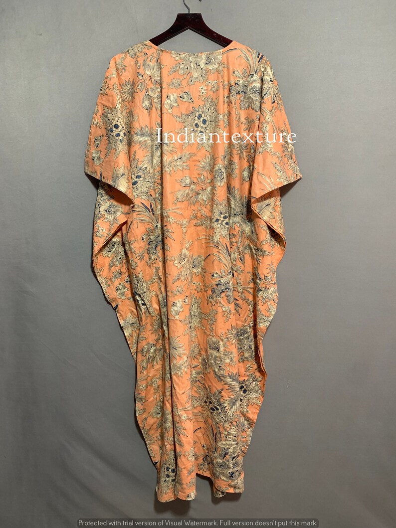 Cotton Kaftan, Indian Floral Kaftan, Long Caftan,dress for to Be Moms ...