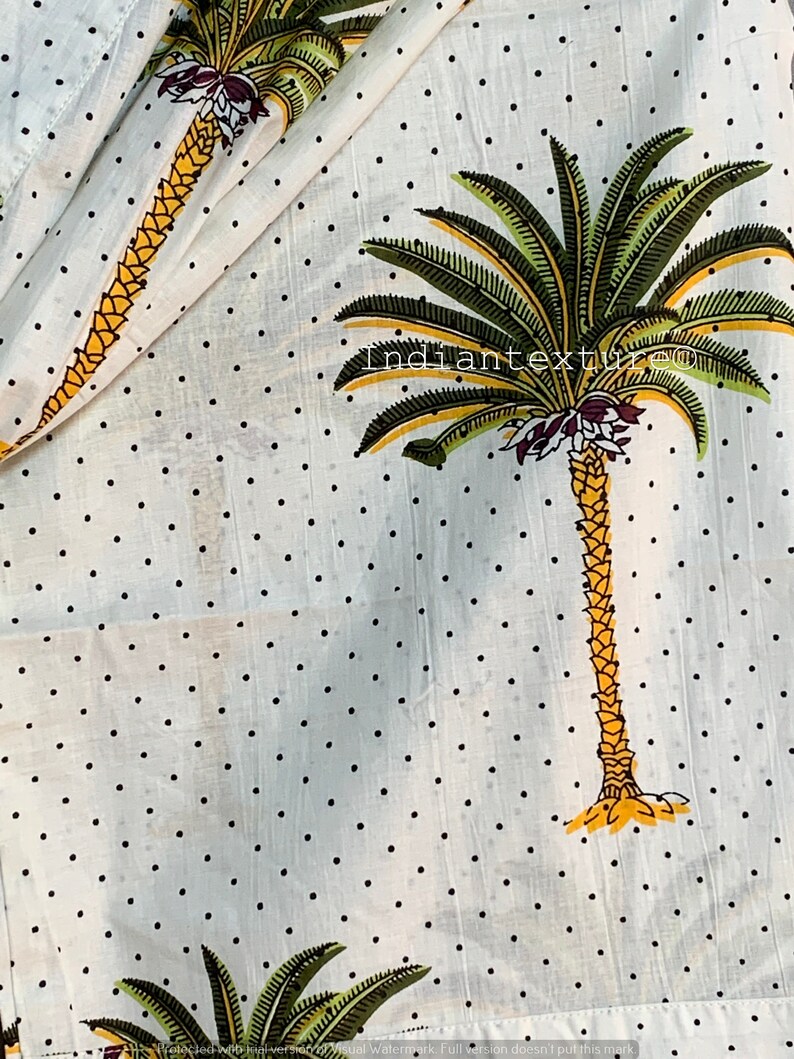 Cotton Palm Tree Kimono Robes for Women Indian Dressing Gown - Etsy