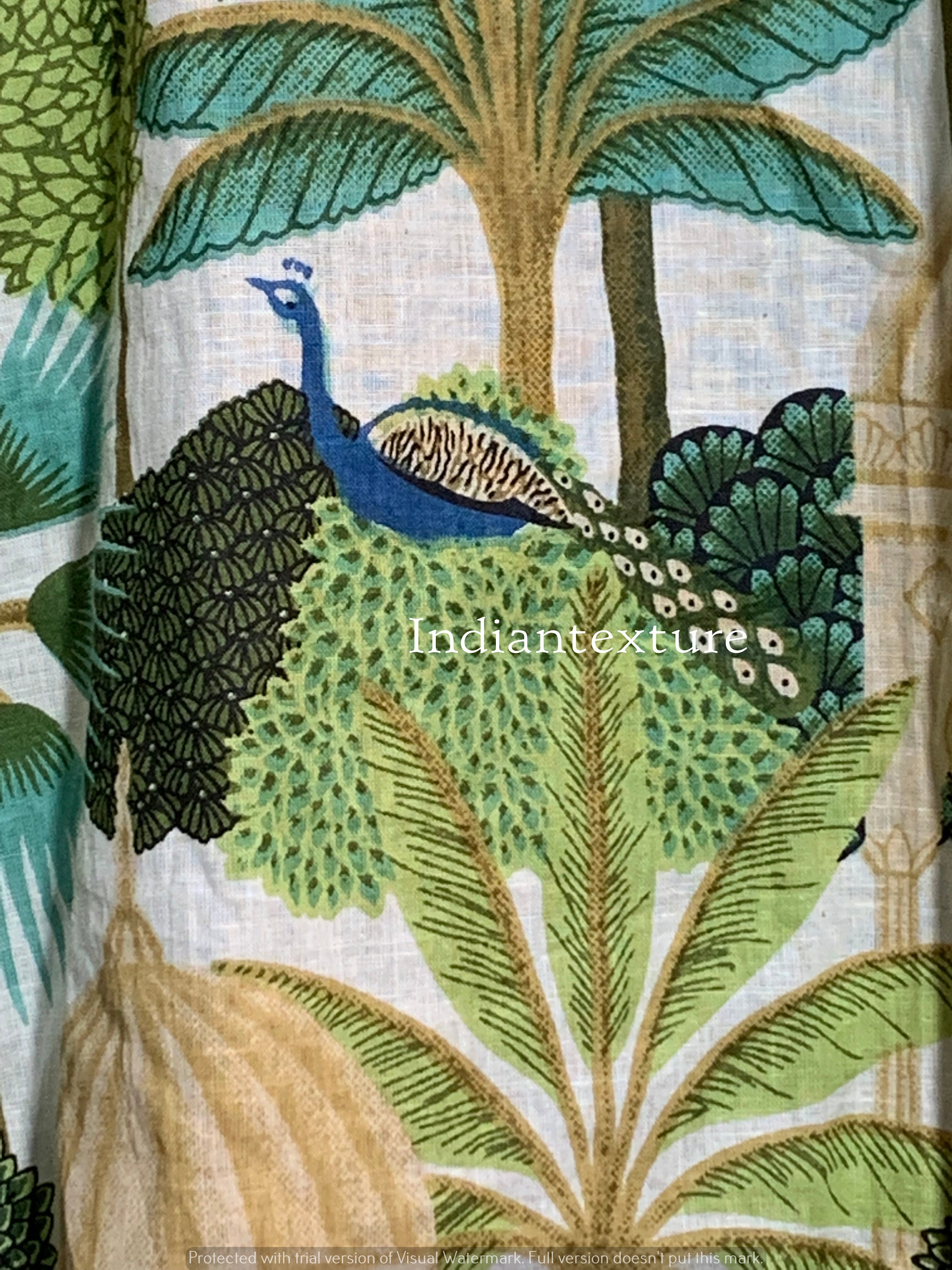 Peacock Print Kaftan, Indian Floral Kaftan, Long Caftan,dress for to Be ...