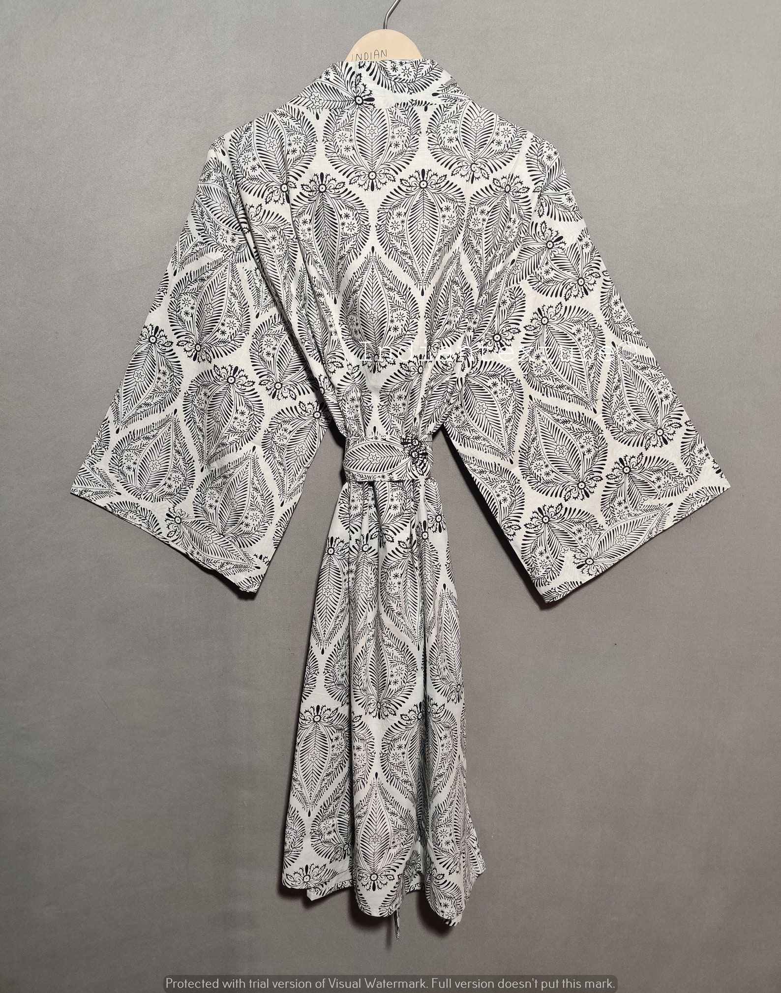 Cotton Kimono Indian Kimono Robes Printed Dressing Gown - Etsy