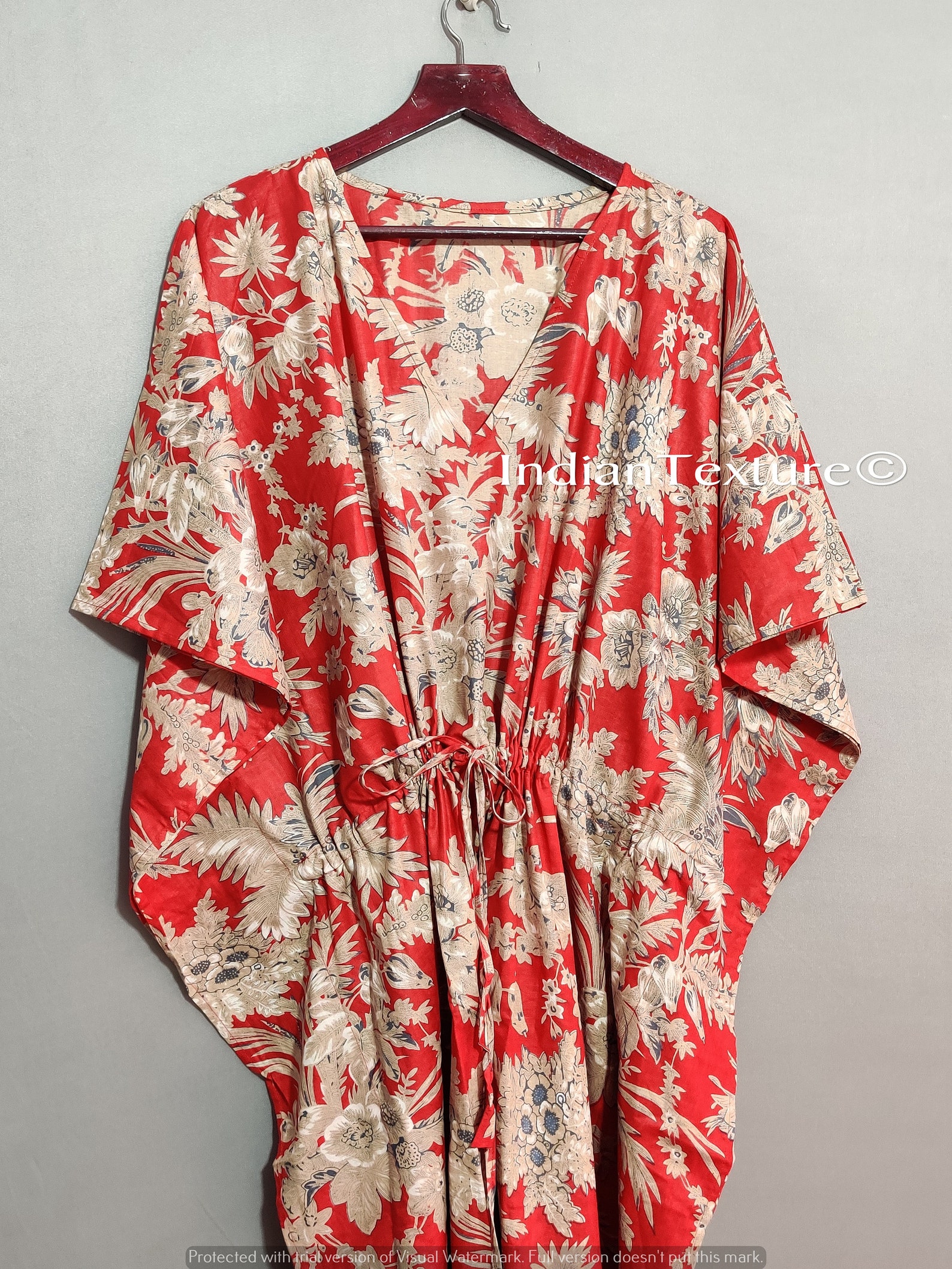 Cotton Kaftan, Indian Floral Kaftan, Long Caftan,dress for to Be Moms ...