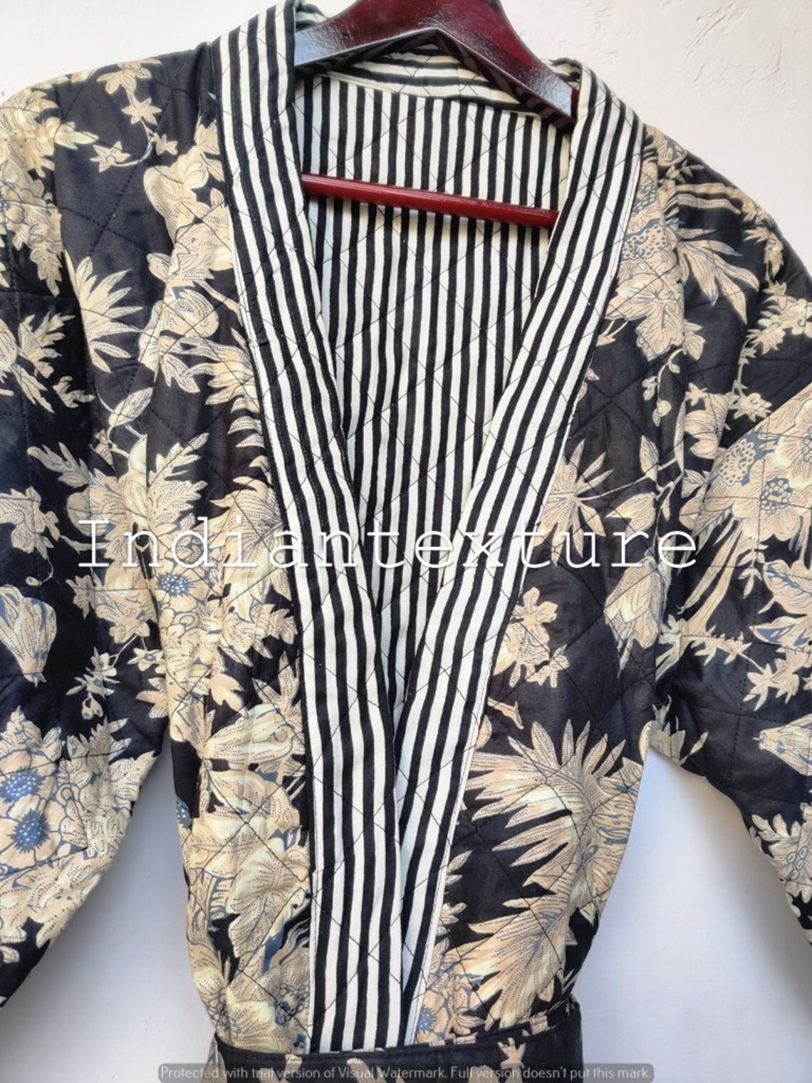 Quilted Robe Quilted Kimono Robes Traditional Kimono - Etsy