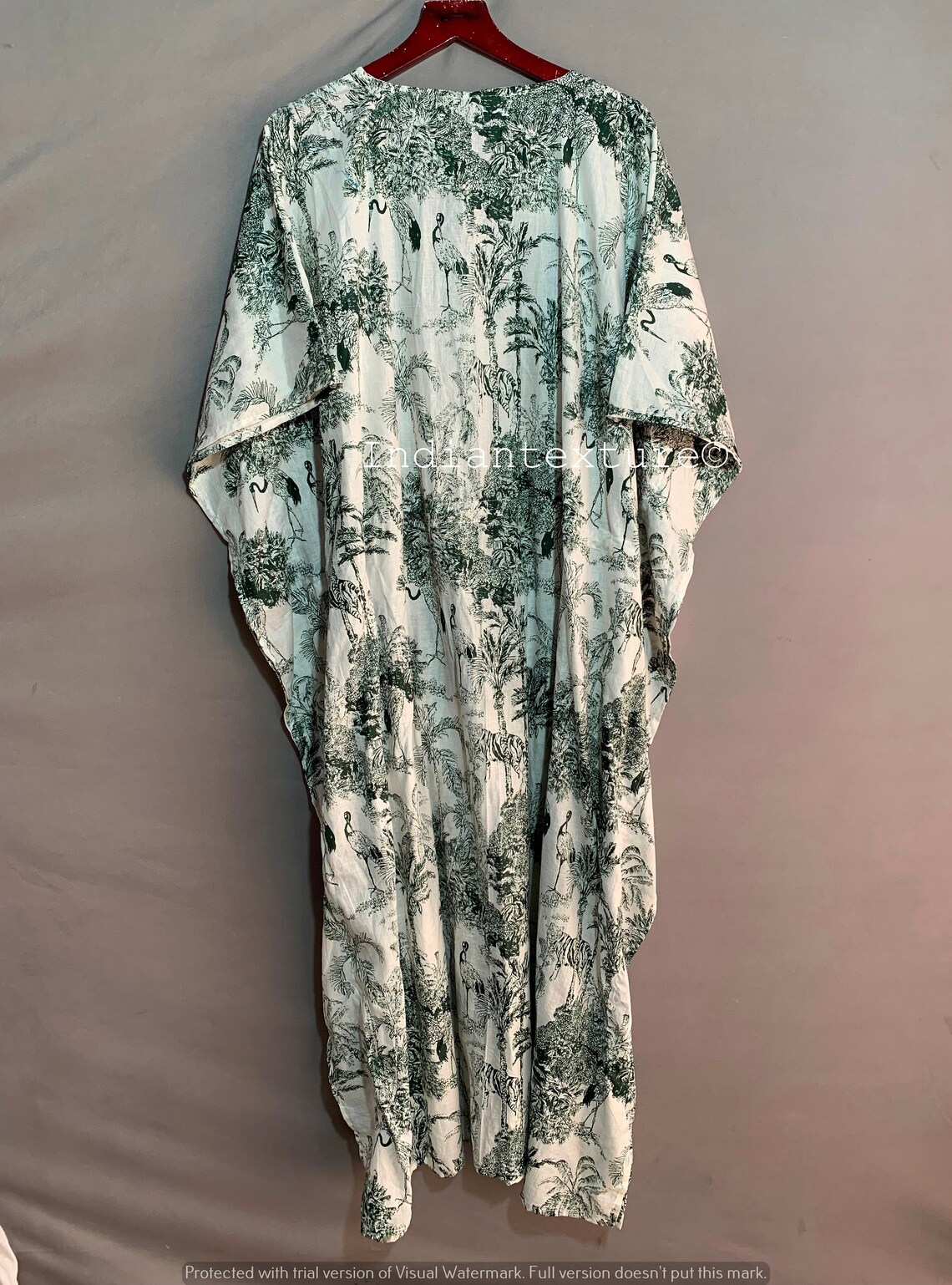 Cotton Kaftan Indian Floral Kaftan Long Caftandress for to - Etsy