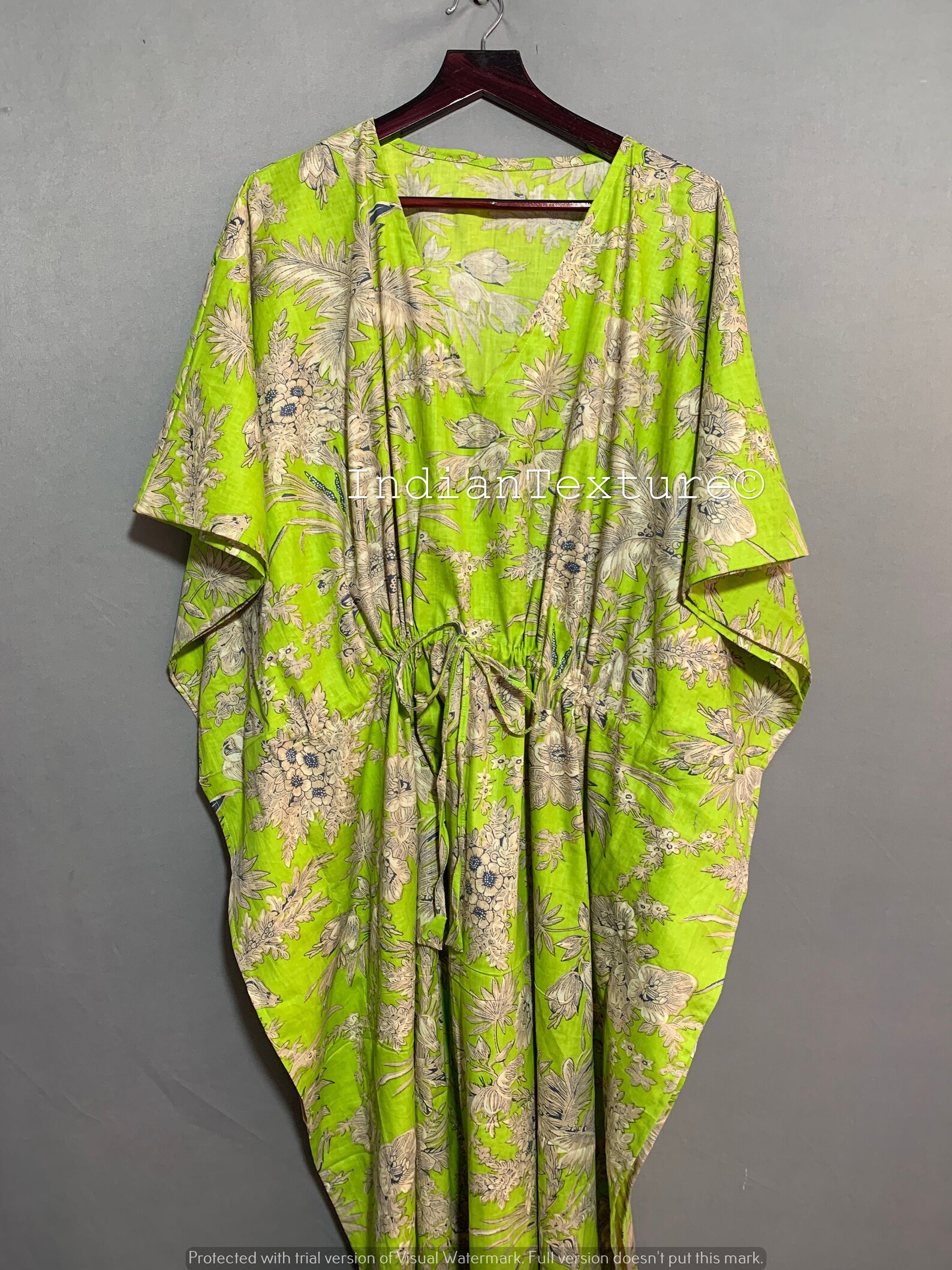 Kaftan, Indian Cotton Kaftan, Floral Kaftan, Clothing for Women, Women ...