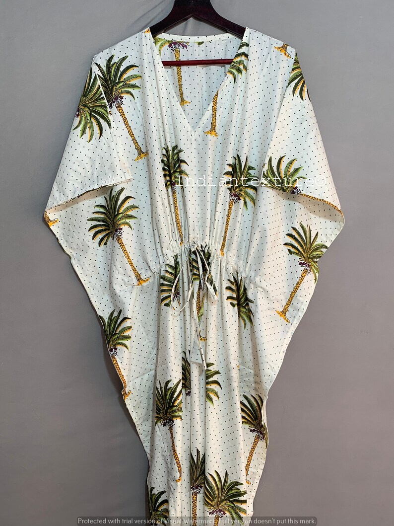 Cotton Kaftan, Indian Floral Kaftan, Long Caftan,dress for to Be Moms ...