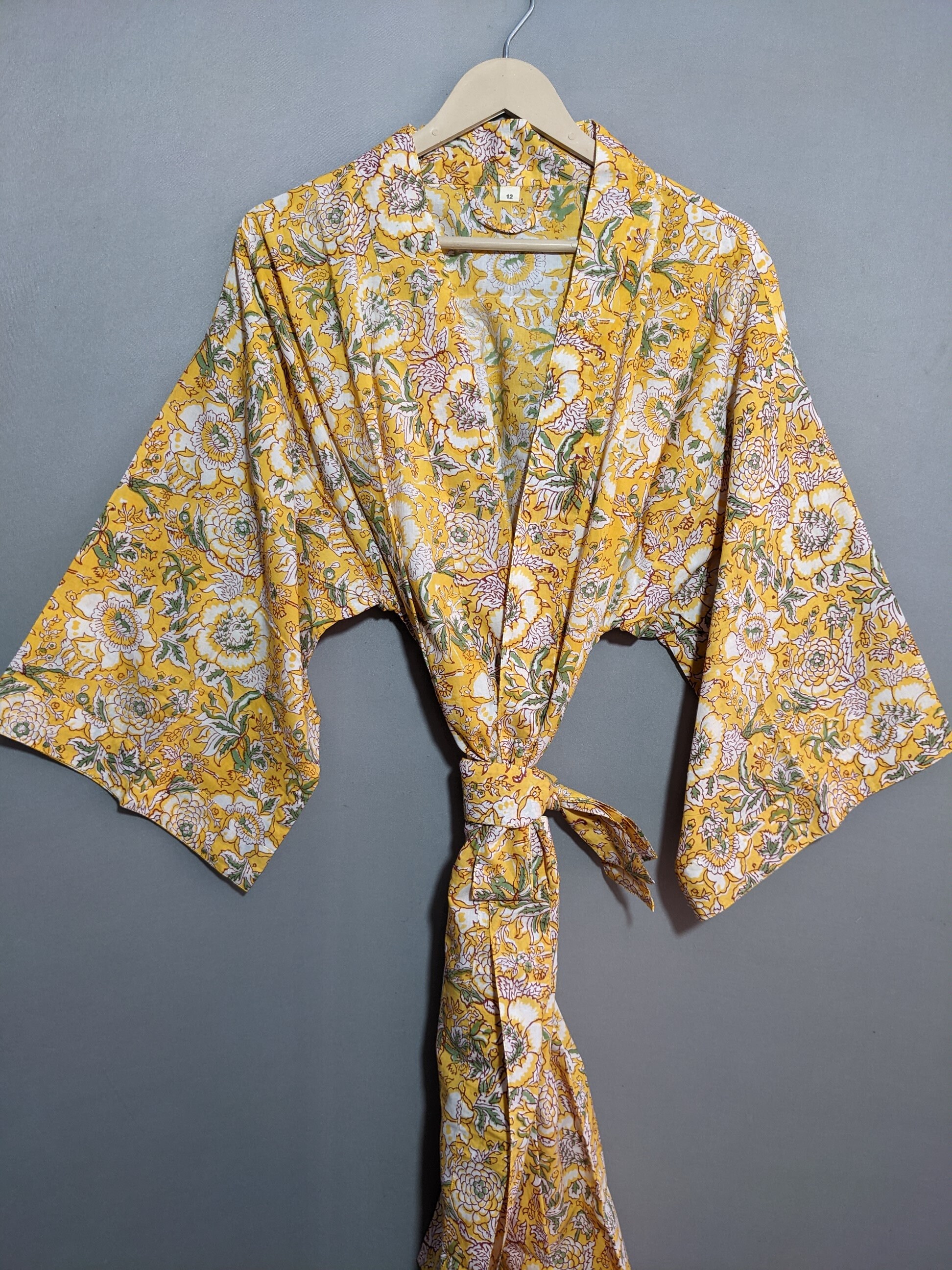 Cotton Kimono Robe Block Print Robes for Womendressing Gown - Etsy