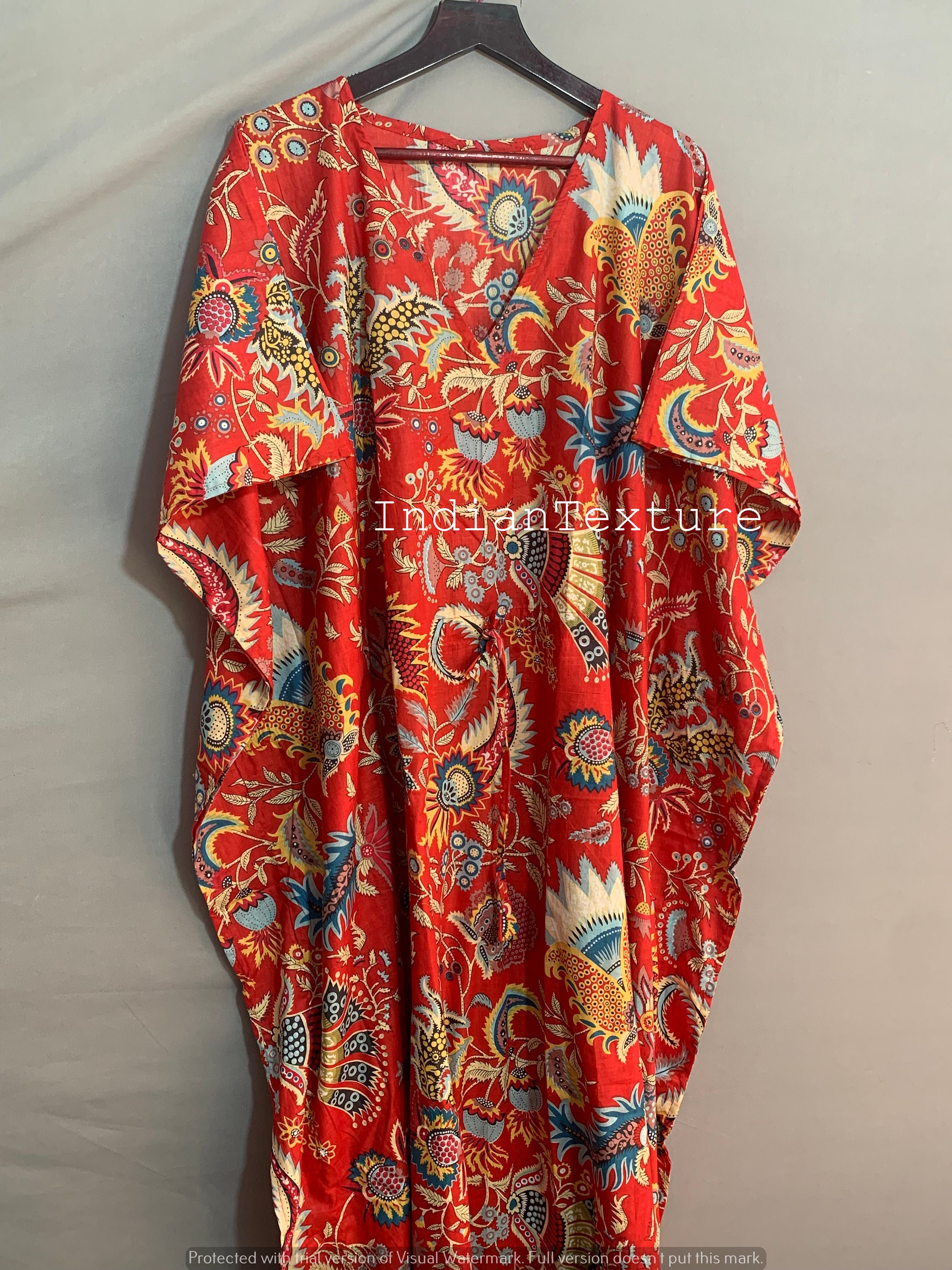 Cotton Maxi Kaftan, Indian Floral Kaftan, Long Caftan,dress for to Be ...