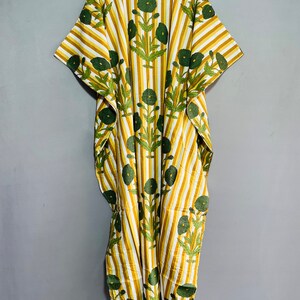 Indian Cotton Kaftan Dress, Women Luxury Kaftan Dress, Comfy Kaftan ...