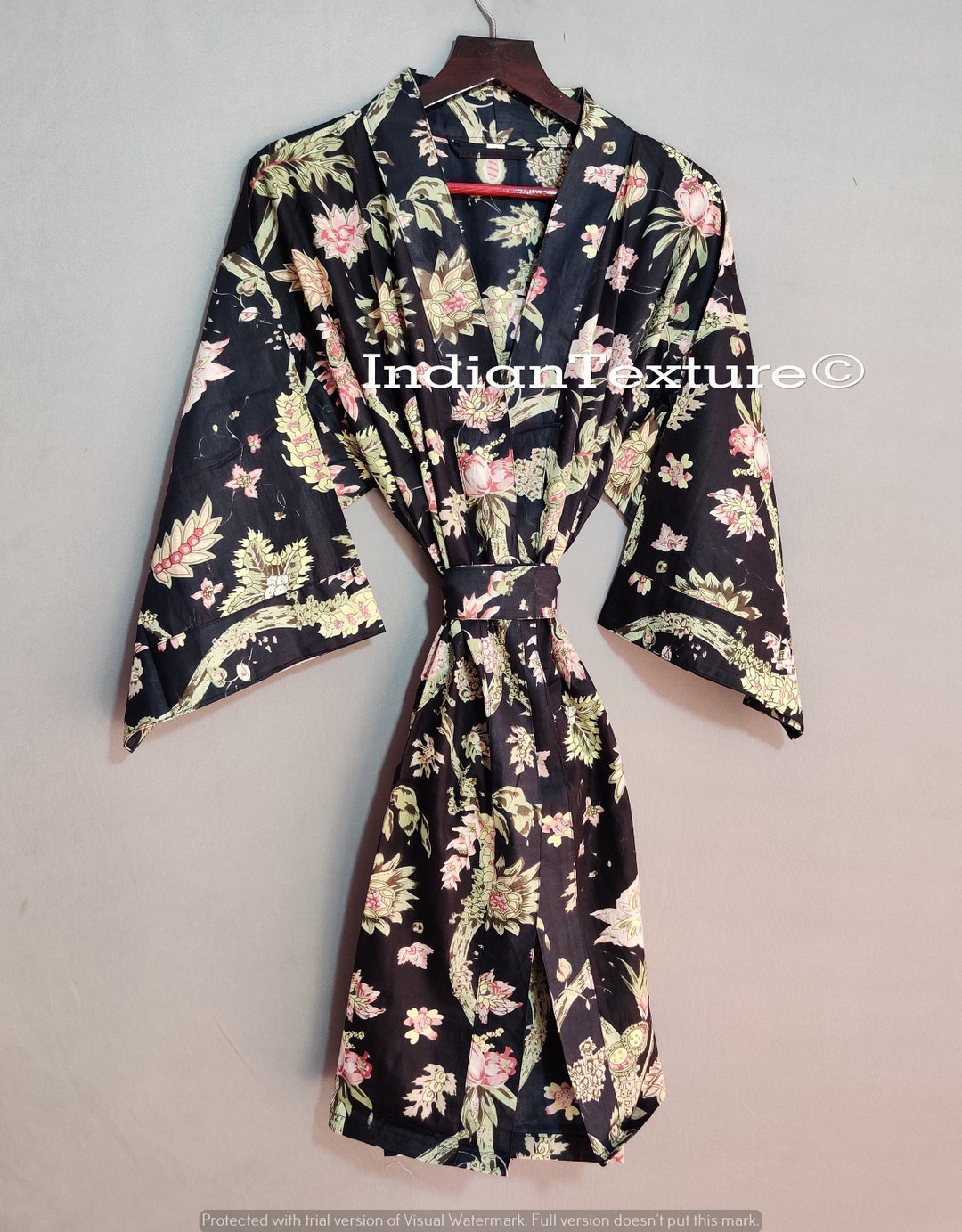 Cotton Kimono Robes, Pure Cotton Kimono, Block Print Cotton Kimono ...