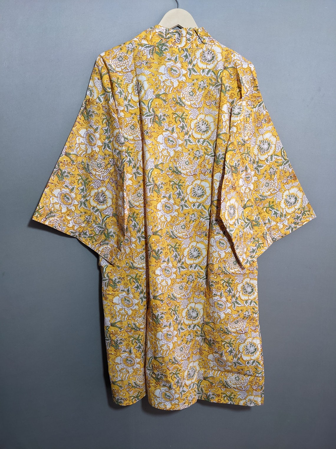 Cotton Kimono Robe Block Print Robes for Womendressing Gown - Etsy