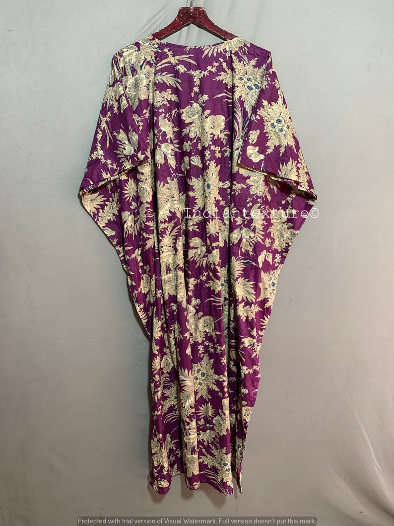 Cotton Kaftan, Indian Floral Kaftan, Long Caftan,dress for to Be Moms ...
