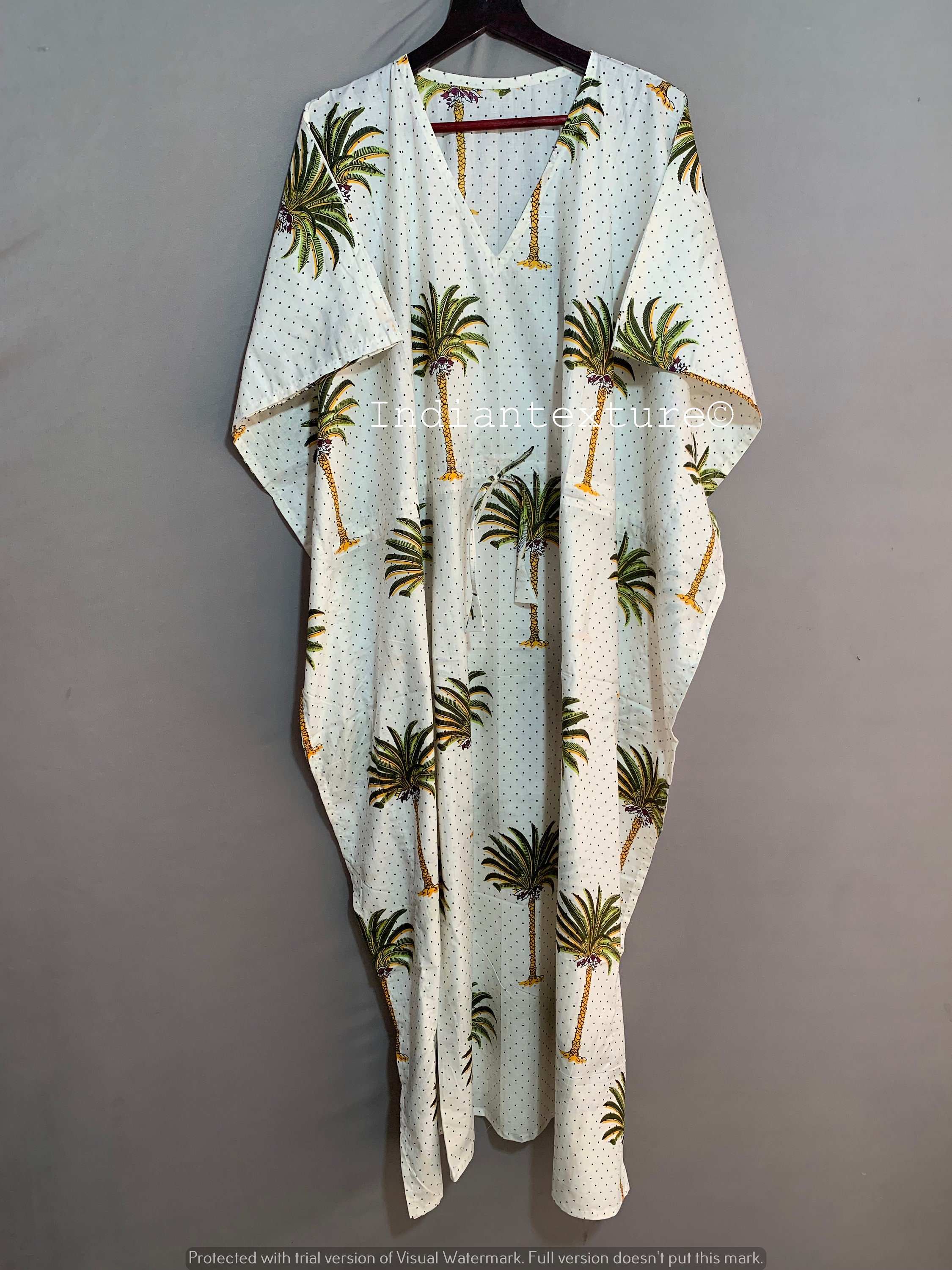 Cotton Kaftan, Indian Floral Kaftan, Long Caftan,dress for to Be Moms ...